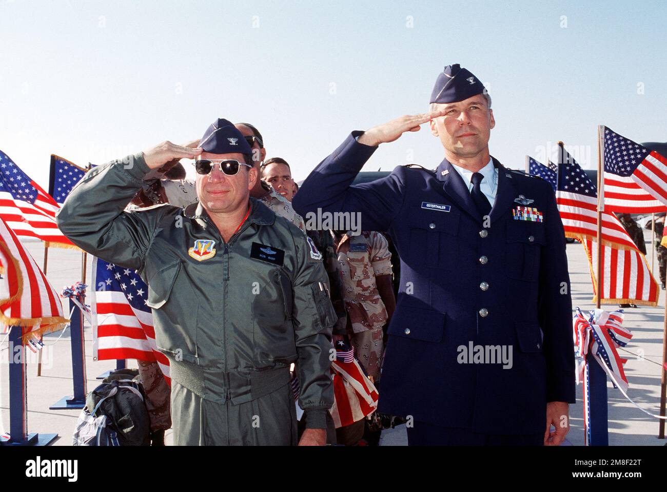 COL. Ronald Karp, left, commanding officer of the 35th Tactical Fighter ...