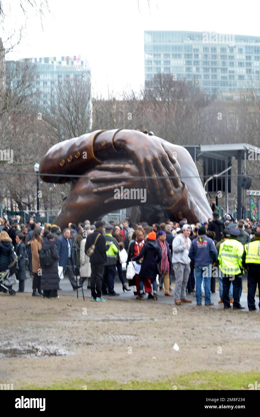 Boston, Massachusetts, USA. 14th Jan, 2023. Botonians gather on Boston ...