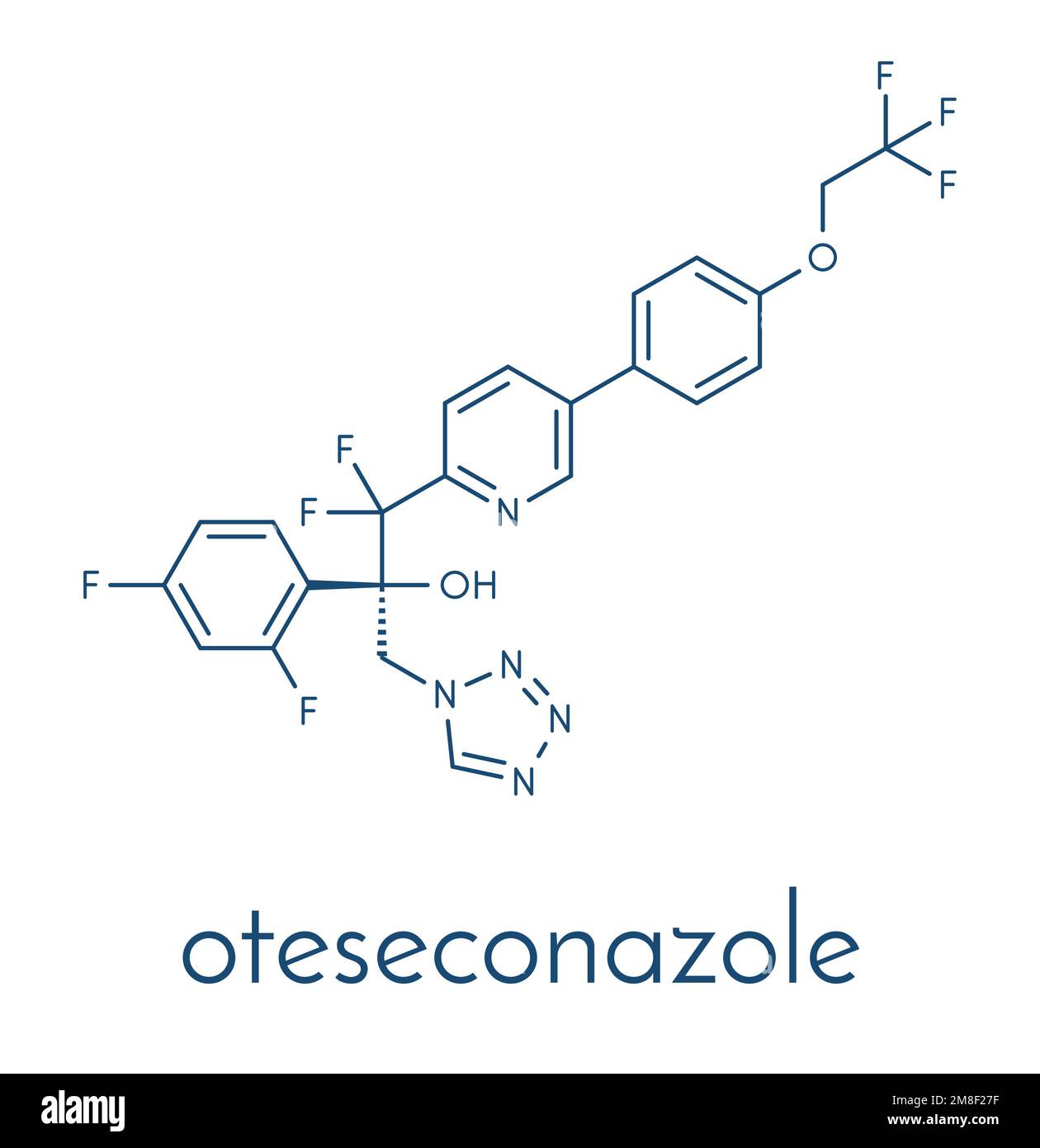 Oteseconazole antimycotic drug molecule. Skeletal formula Stock Vector ...