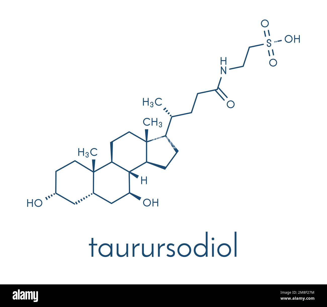 Taurursodiol drug molecule. Also known as ursodoxicoltaurine and ...