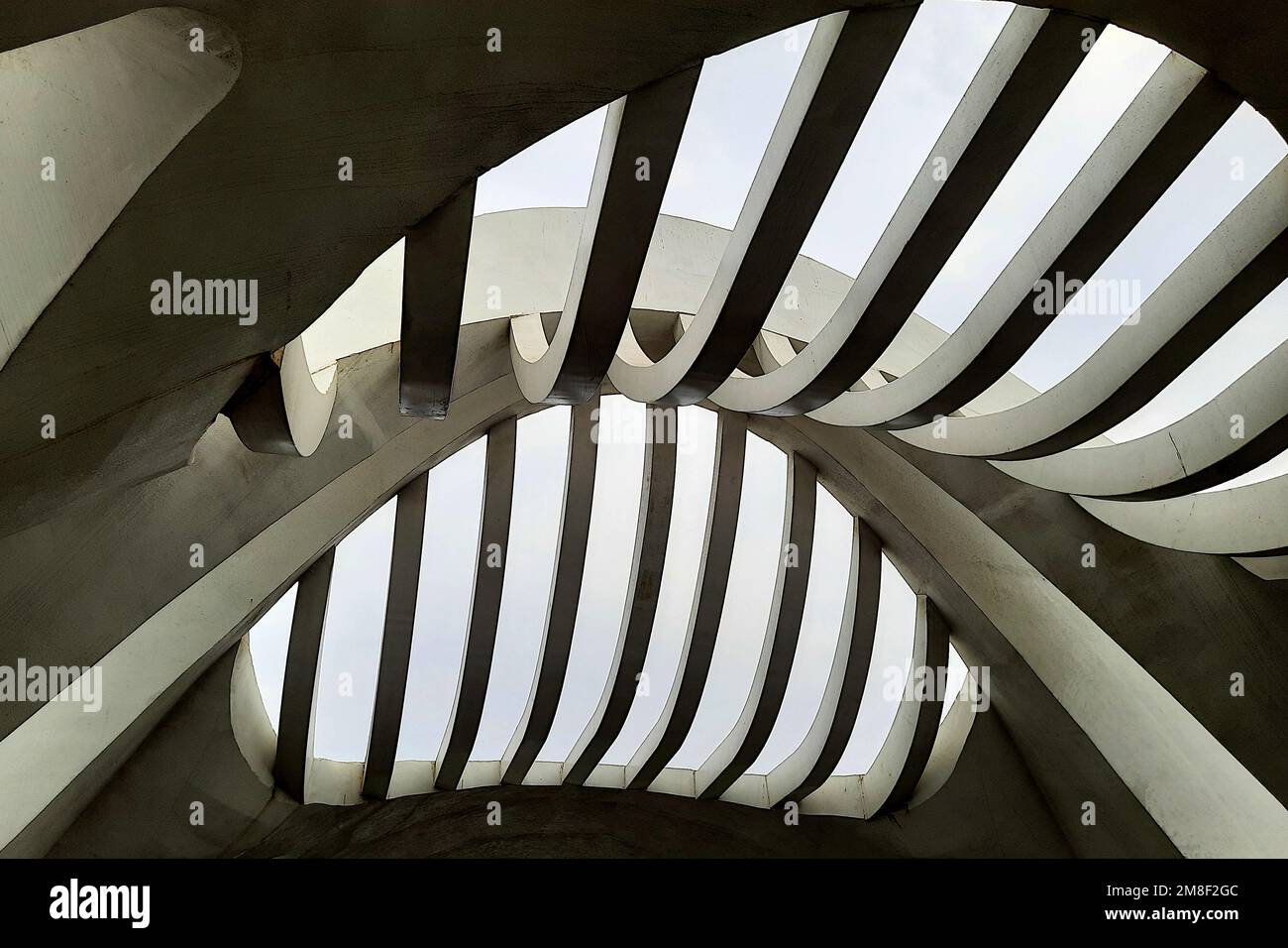 View of eye catching concrete roof frames at Anna Samadhi in Marina ...