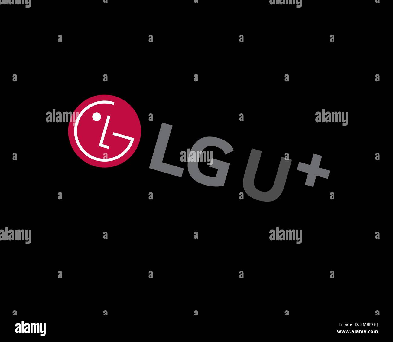 LG Uplus, rotated logo, black background B Stock Photo - Alamy