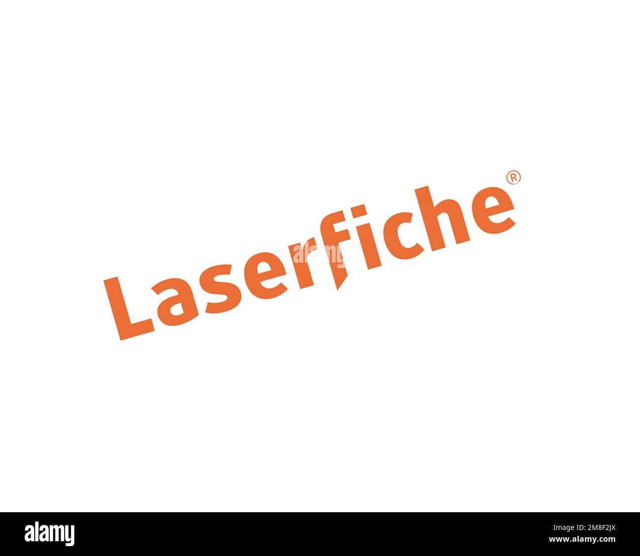 Laserfiche, rotated logo, white background Stock Photo - Alamy