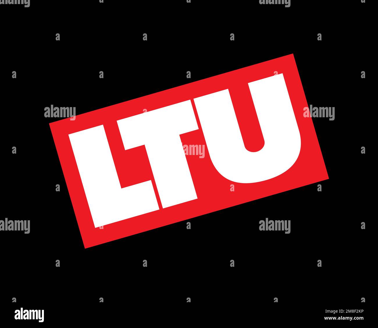 LTU Austria, rotated logo, black background Stock Photo - Alamy