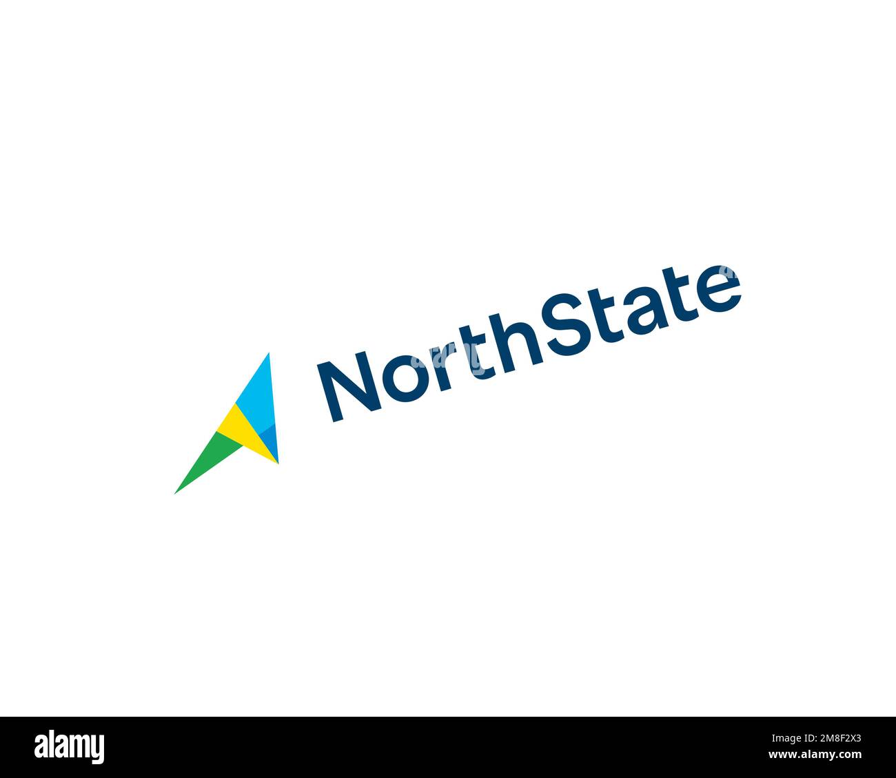 North State Communications, rotated logo, white background Stock Photo ...