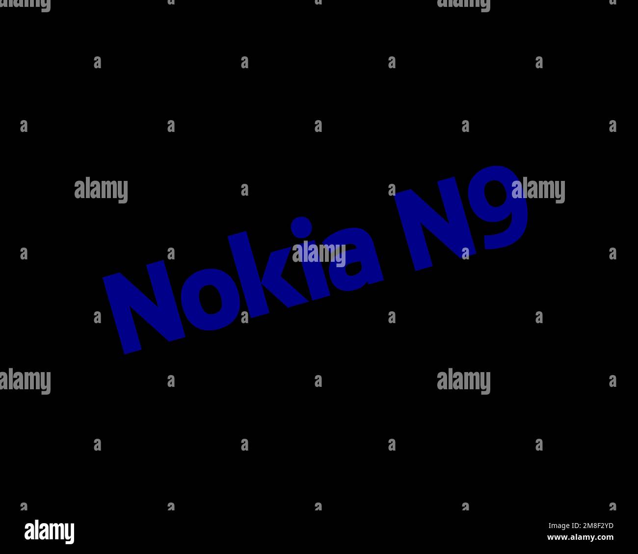 Nokia N9, rotated logo, black background Stock Photo - Alamy