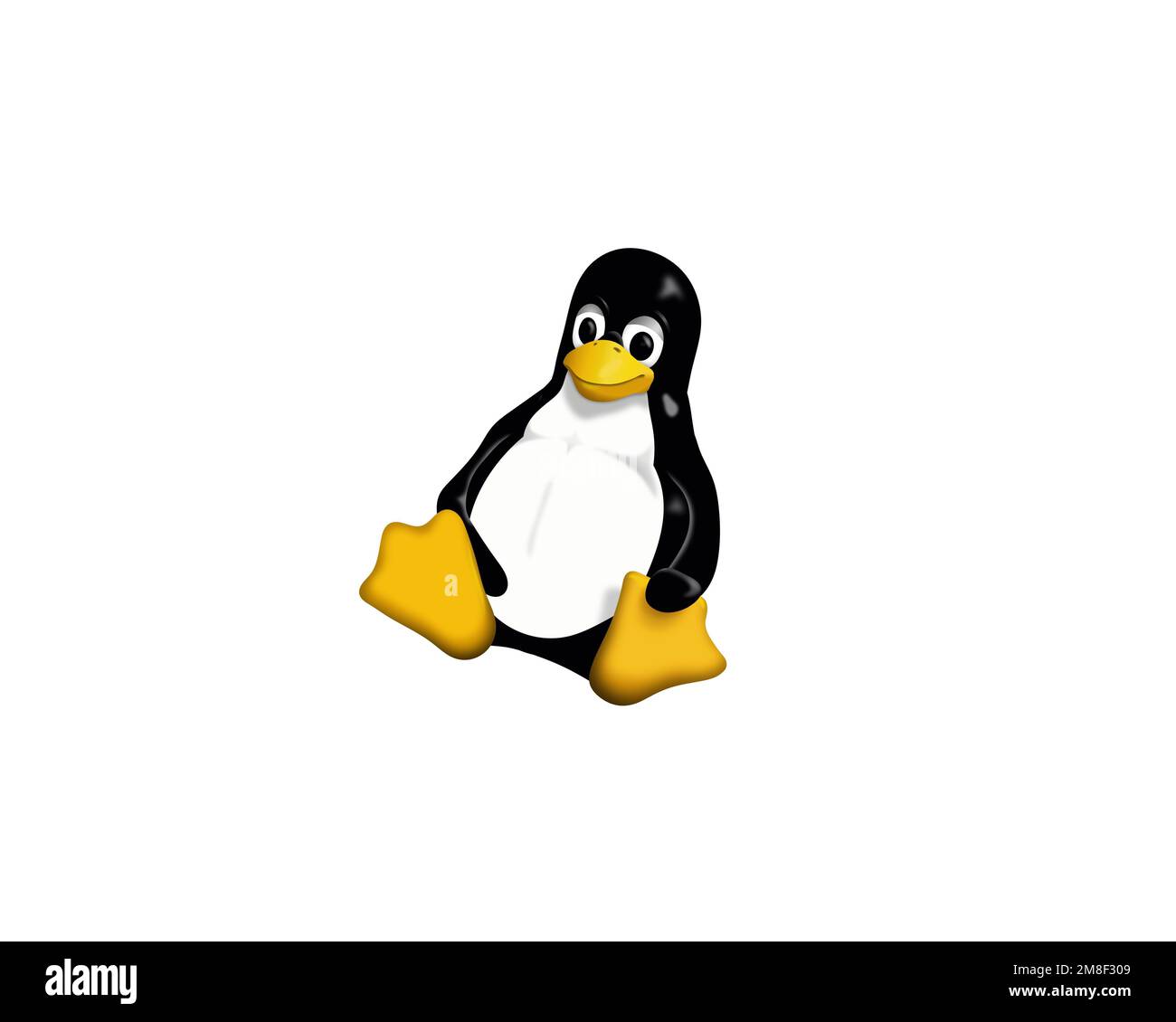 Linux, rotated logo, white background B Stock Photo - Alamy