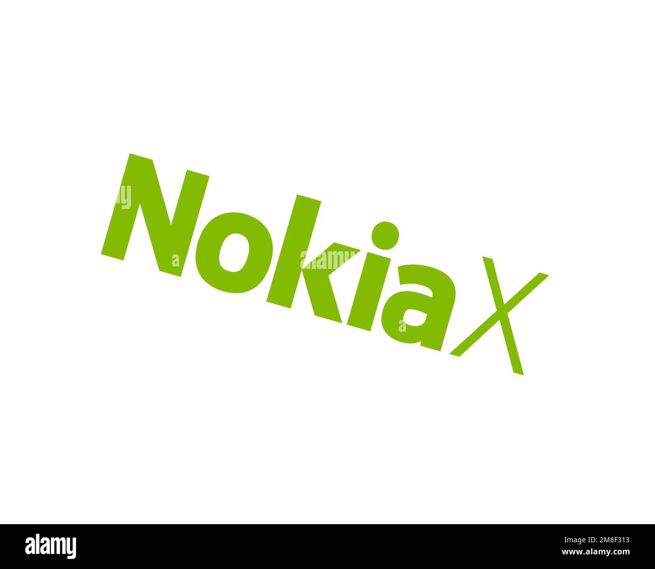 Nokia X platform, rotated logo, white background B Stock Photo - Alamy