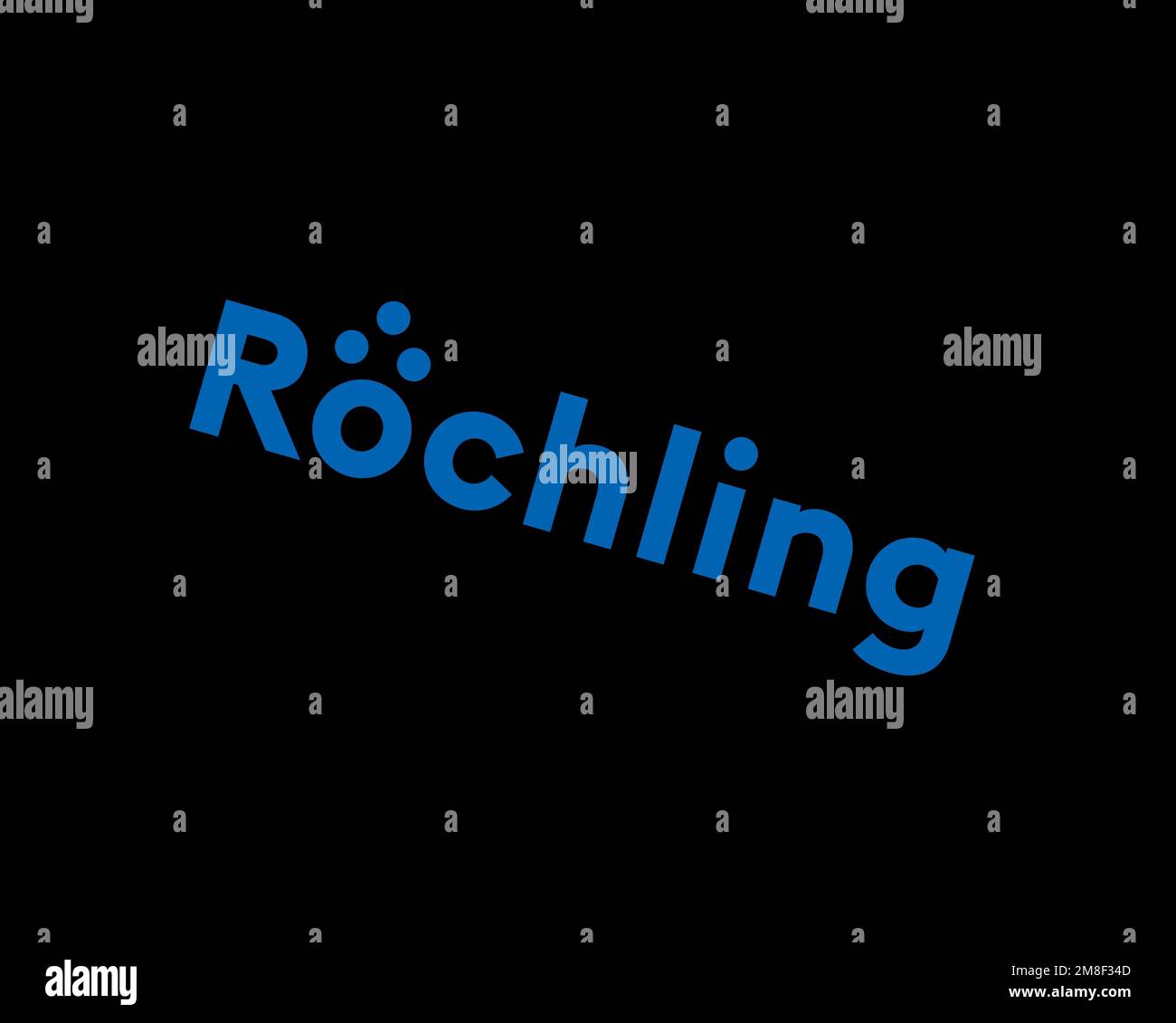 Roechling Group, rotated logo, black background B Stock Photo - Alamy