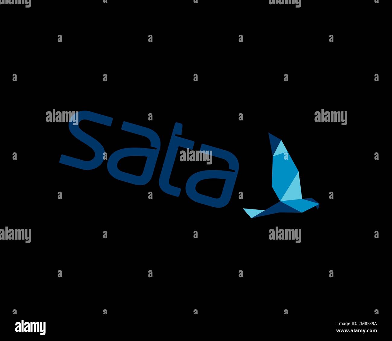 SATA Air Acores, rotated logo, black background B Stock Photo - Alamy