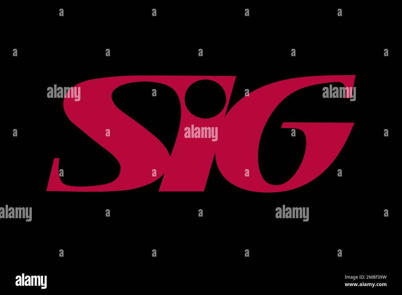 SIG plc, Logo, Black background Stock Photo - Alamy