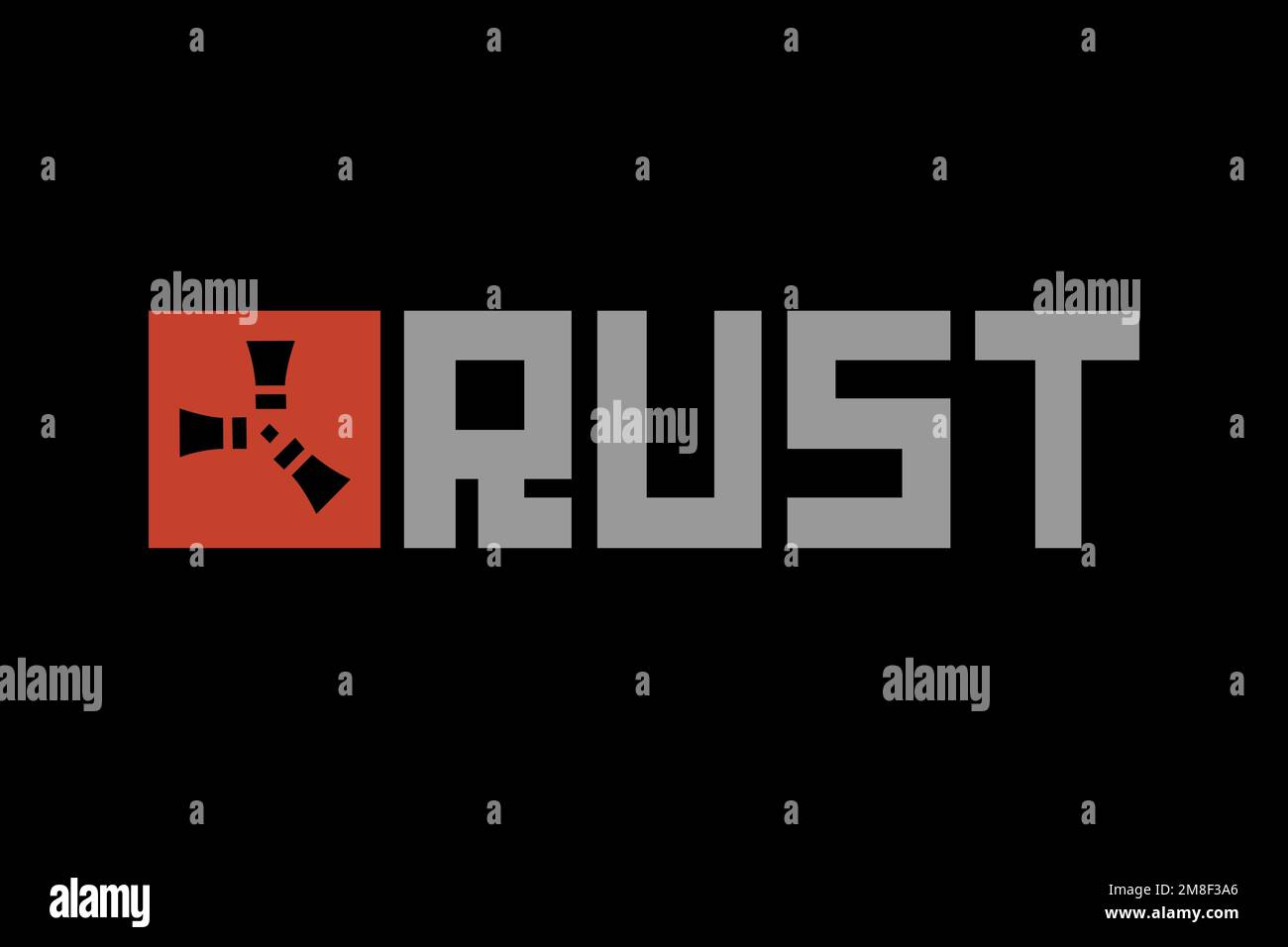 Rust video game, Logo, Black background Stock Photo - Alamy