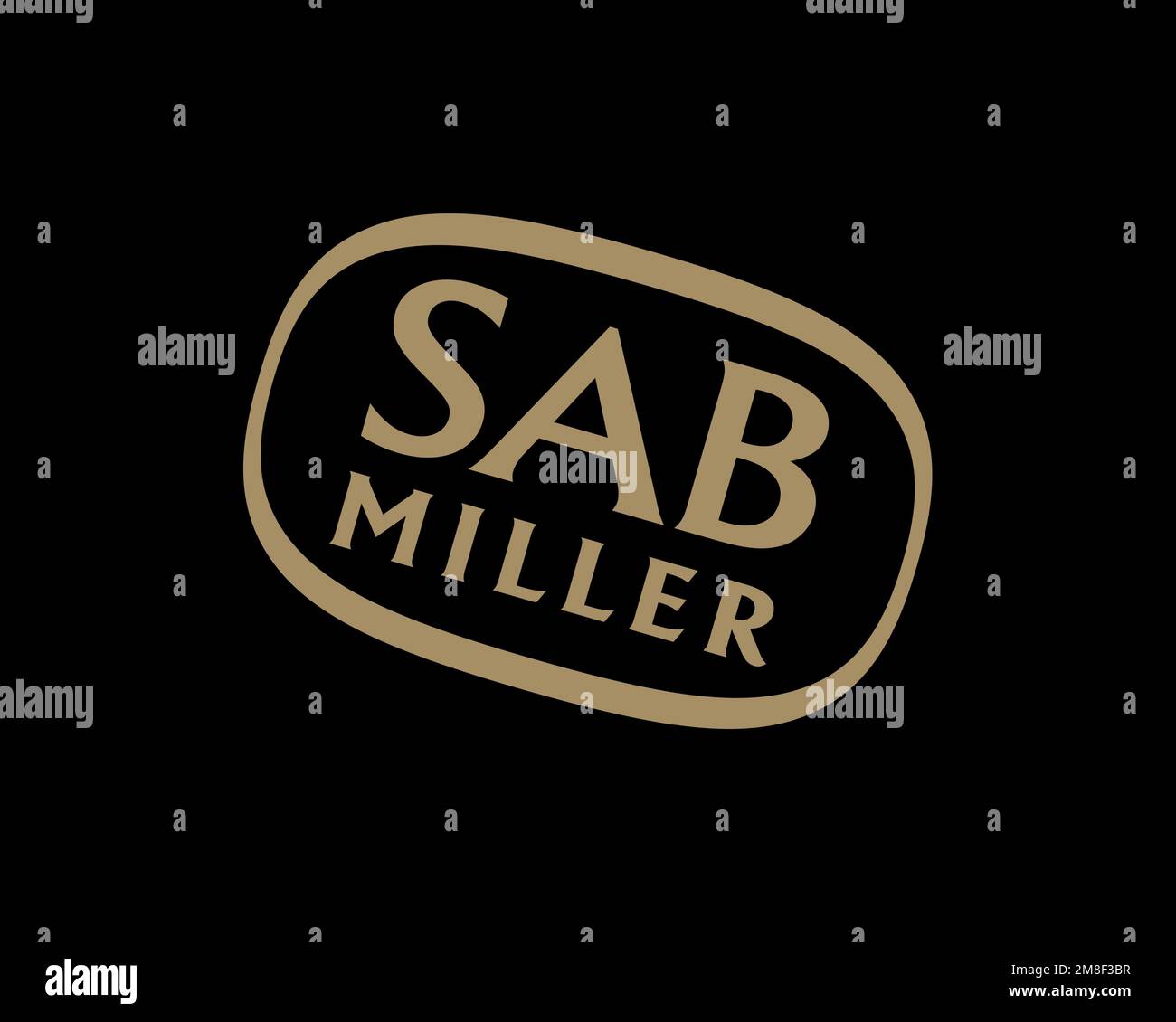 SABMiller, rotated logo, black background B Stock Photo - Alamy