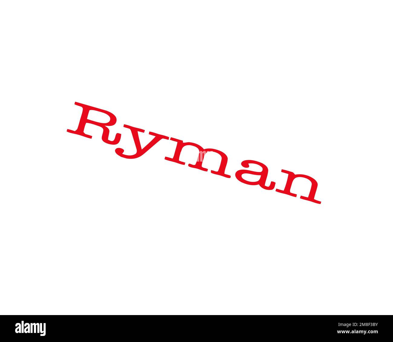 Ryman, rotated logo, white background B Stock Photo - Alamy