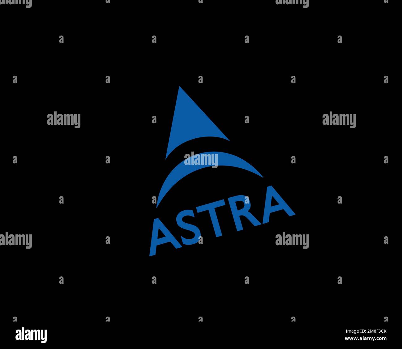 SES Astra, rotated logo, black background Stock Photo - Alamy