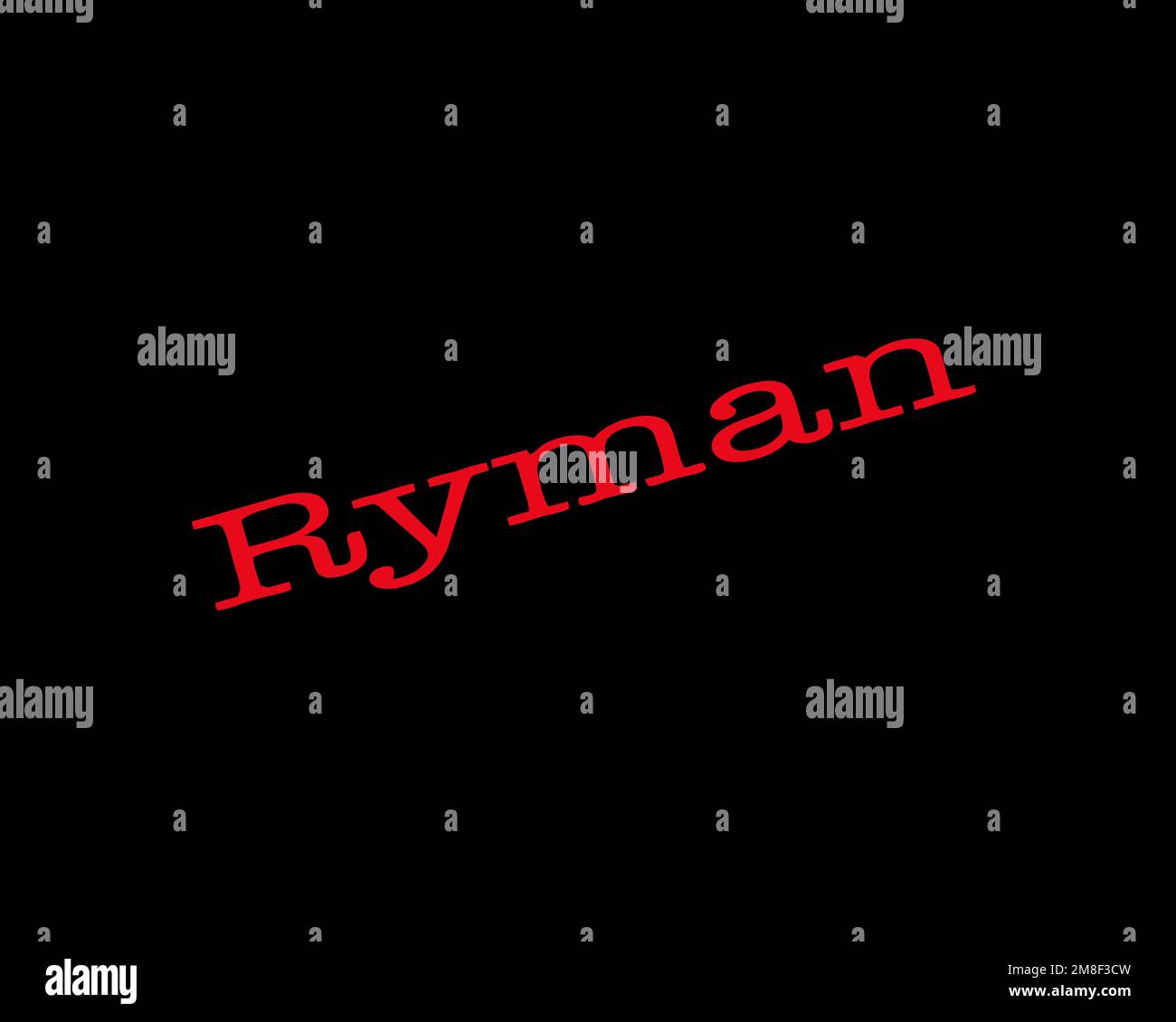 Ryman, rotated logo, black background Stock Photo - Alamy
