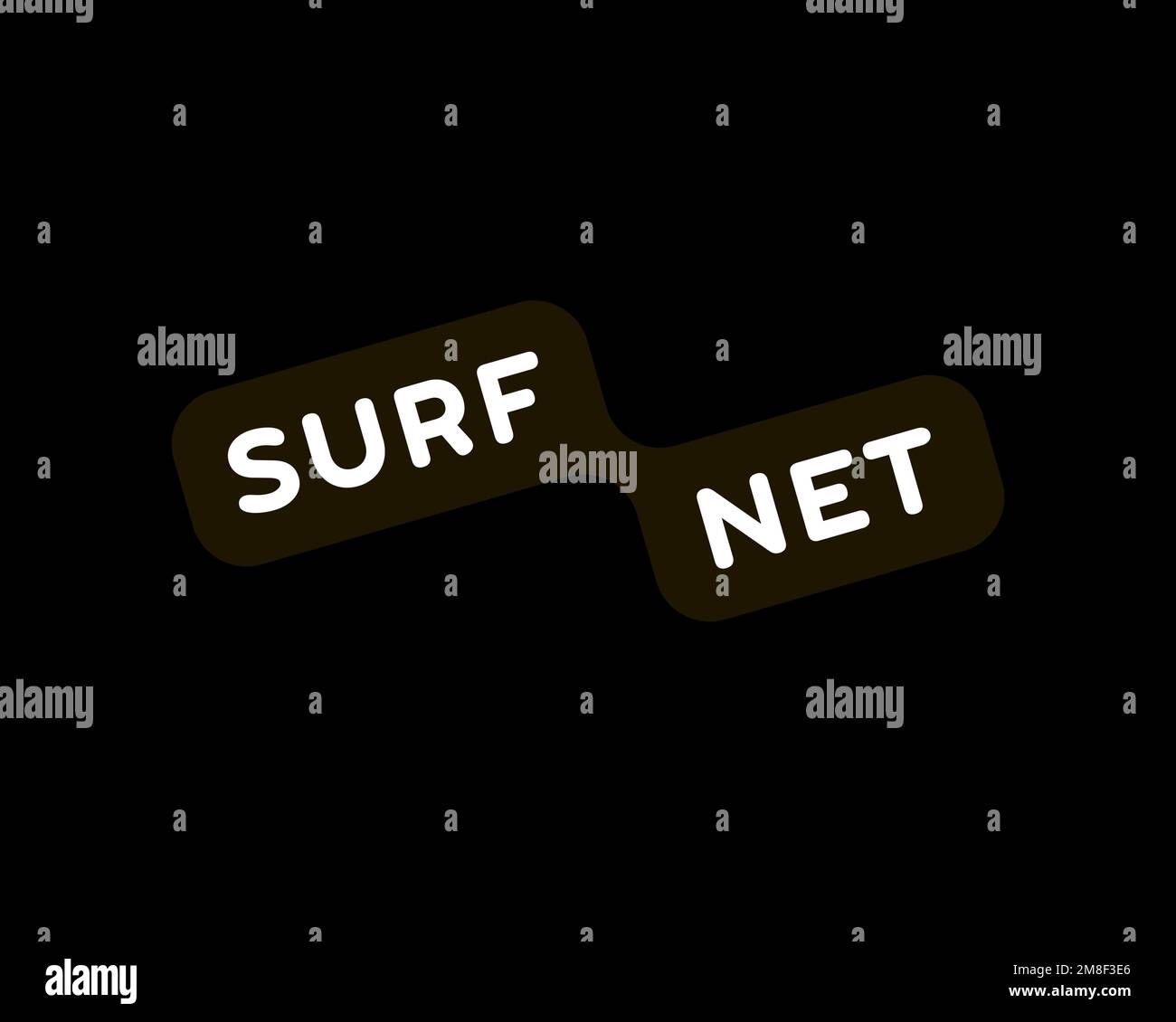SURFnet, rotated logo, black background Stock Photo - Alamy