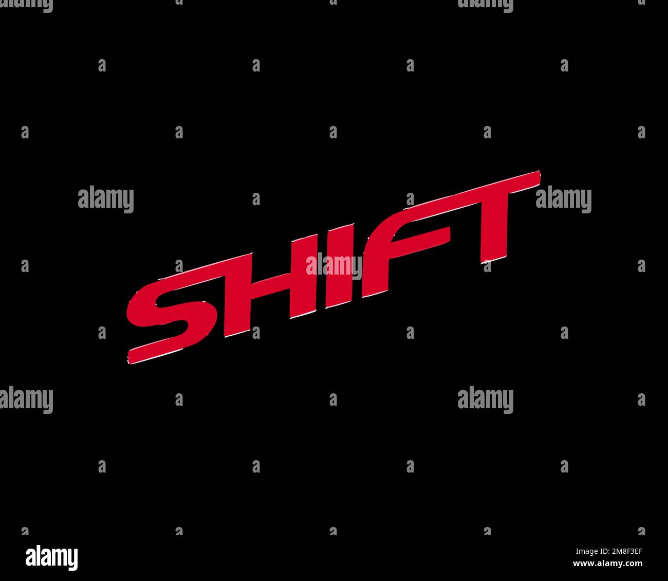 SHIFT Inc. rotated logo, black background Stock Photo - Alamy