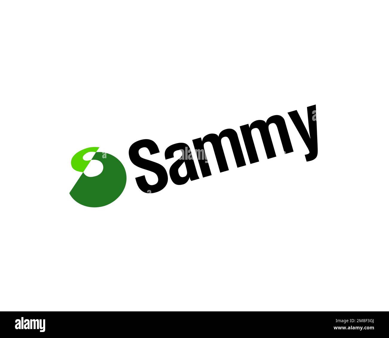 Sammy Corporation, Rotated Logo, White Background Stock Photo - Alamy