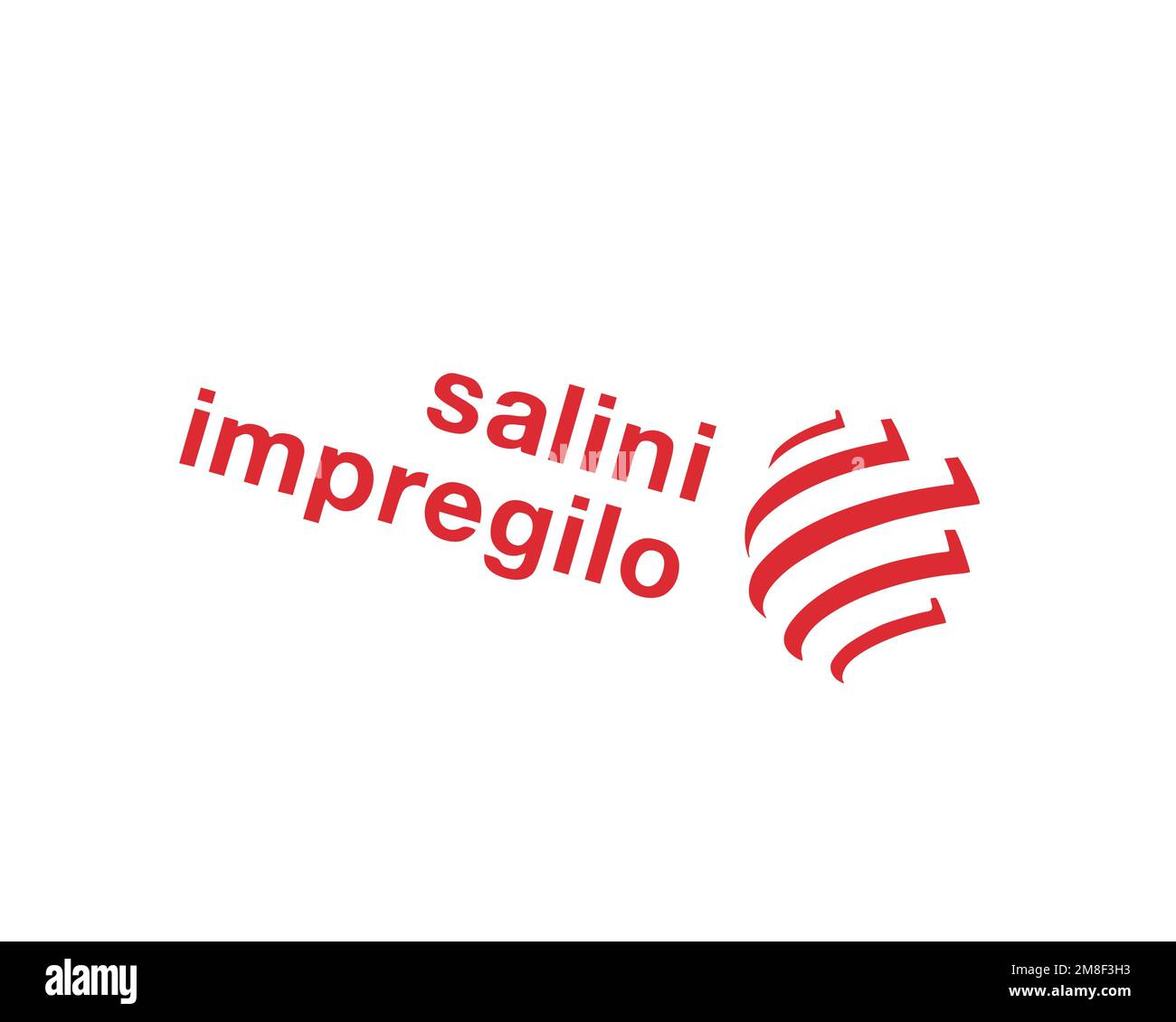 Salini Impregilo, Rotated Logo, White Background B Stock Photo - Alamy