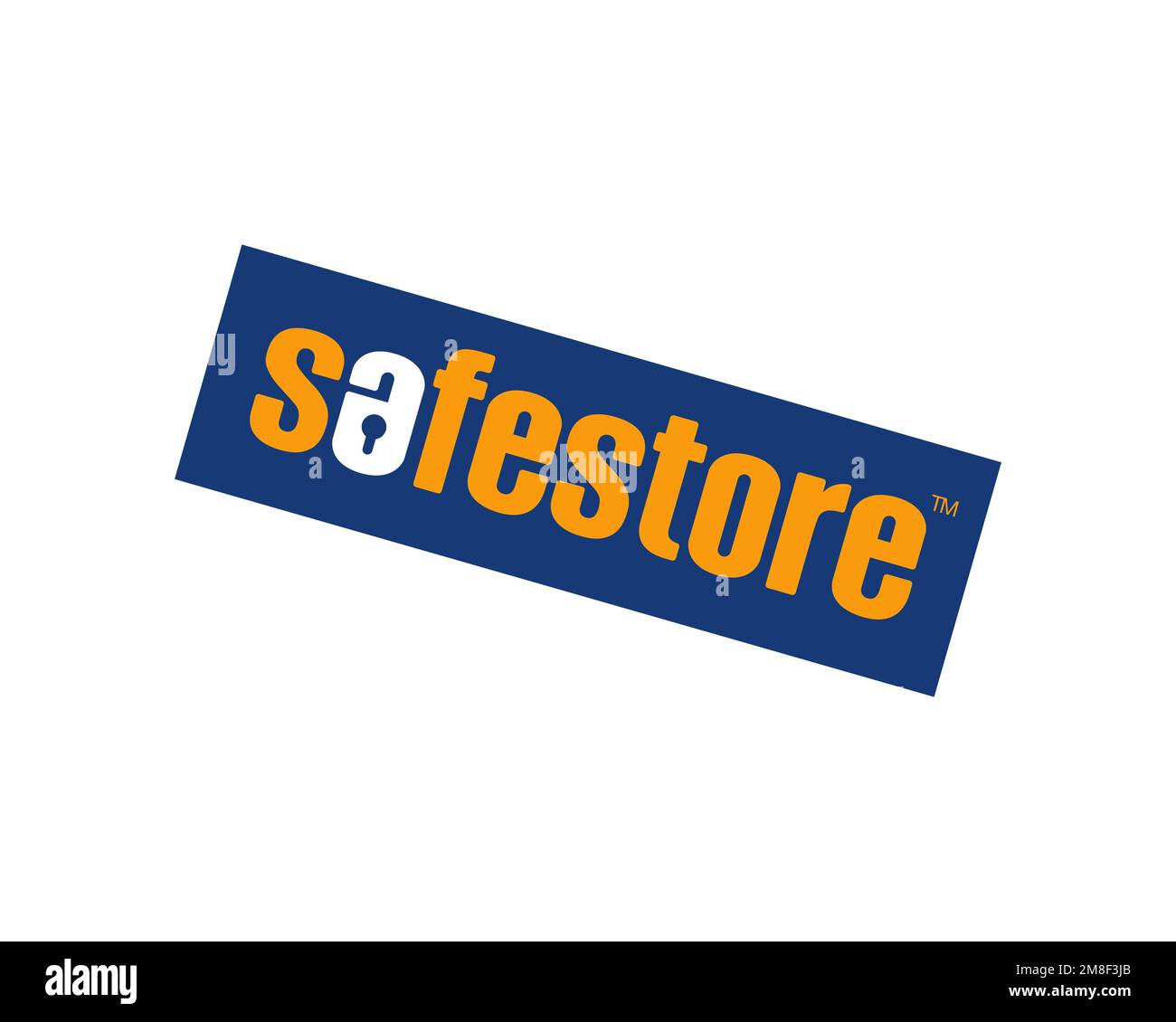 Safestore, rotated logo, white background B Stock Photo - Alamy
