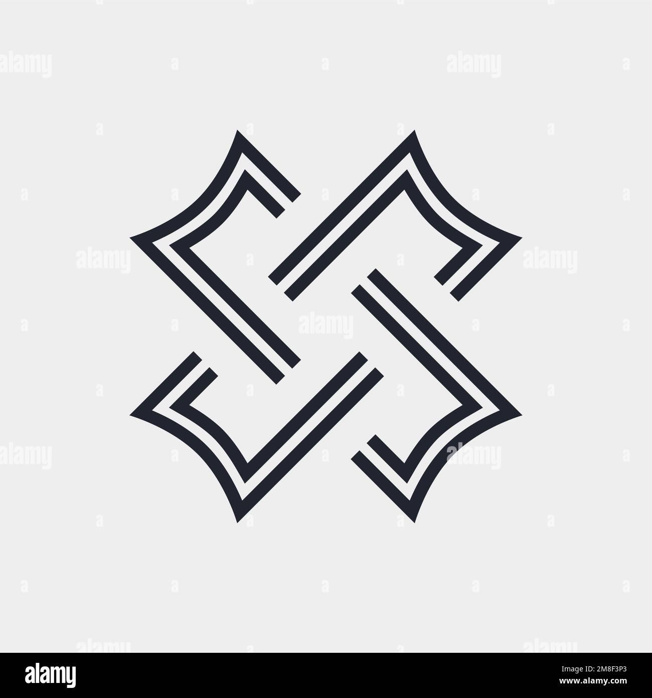 Complex Geometric Contemporary Element. Logo Template Design for ...