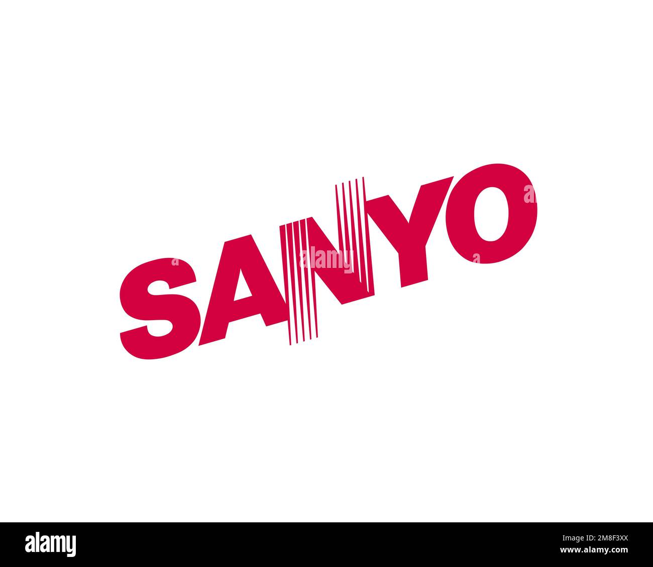 Sanyo, rotated logo, white background Stock Photo - Alamy