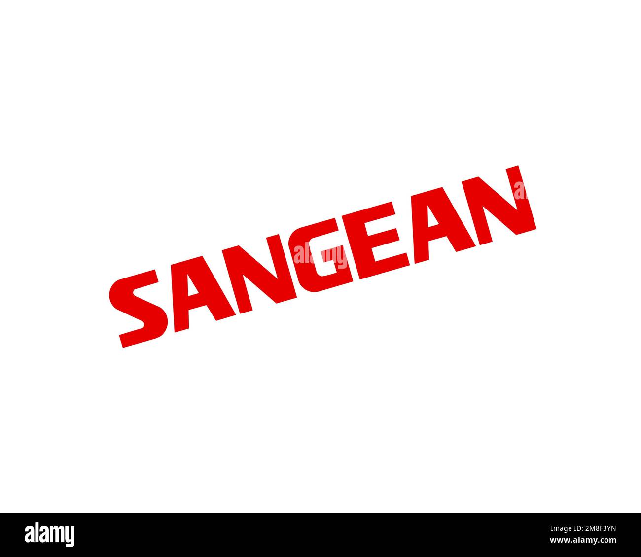 Sangean, rotated logo, white background Stock Photo - Alamy