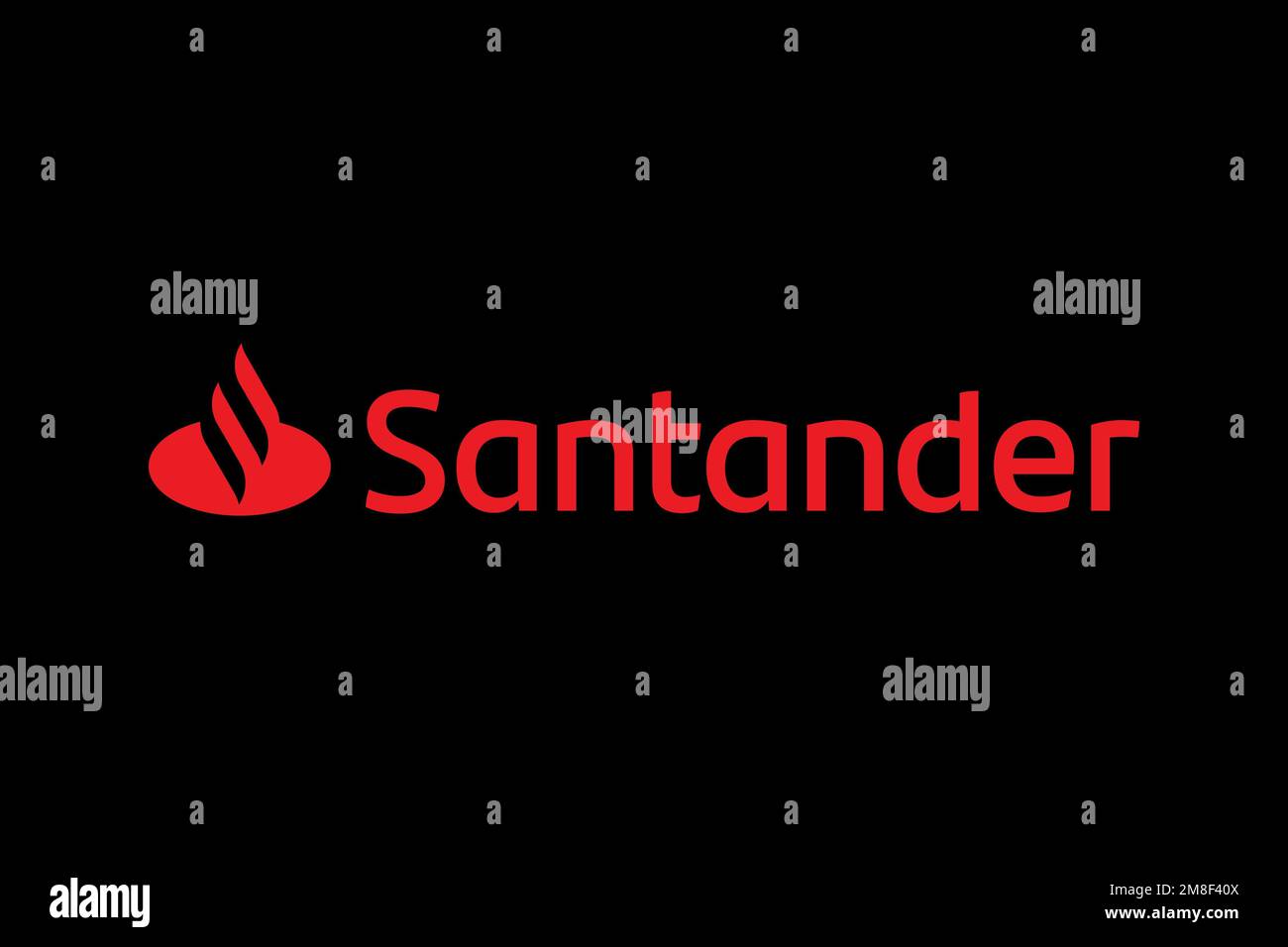 Santander Bank, Logo, Black background Stock Photo - Alamy