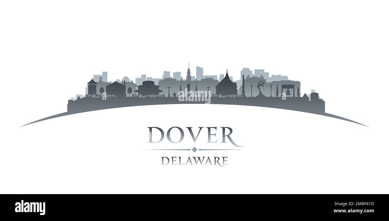 Dover Delaware city skyline silhouette. Vector illustration Stock ...
