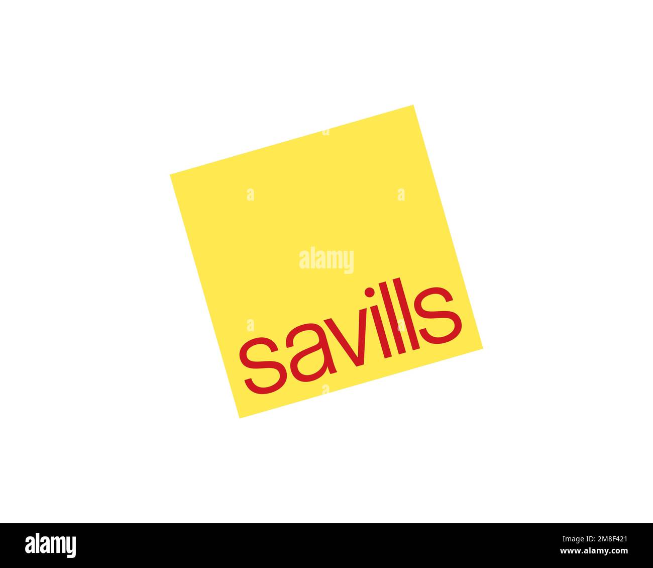 Savills North America, rotated logo, white background Stock Photo - Alamy