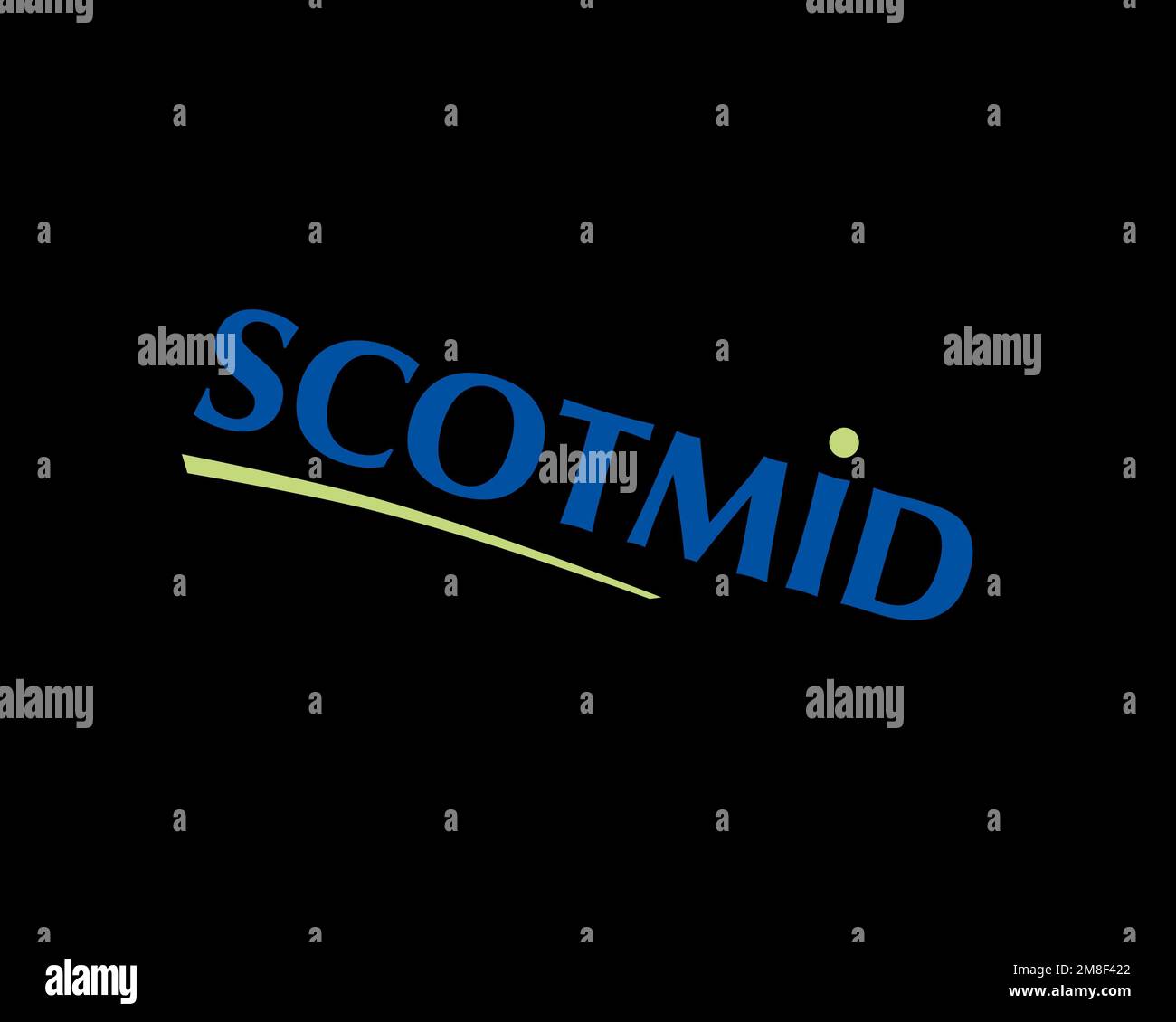 Scotmid, Rotated Logo, Black Background B Stock Photo - Alamy