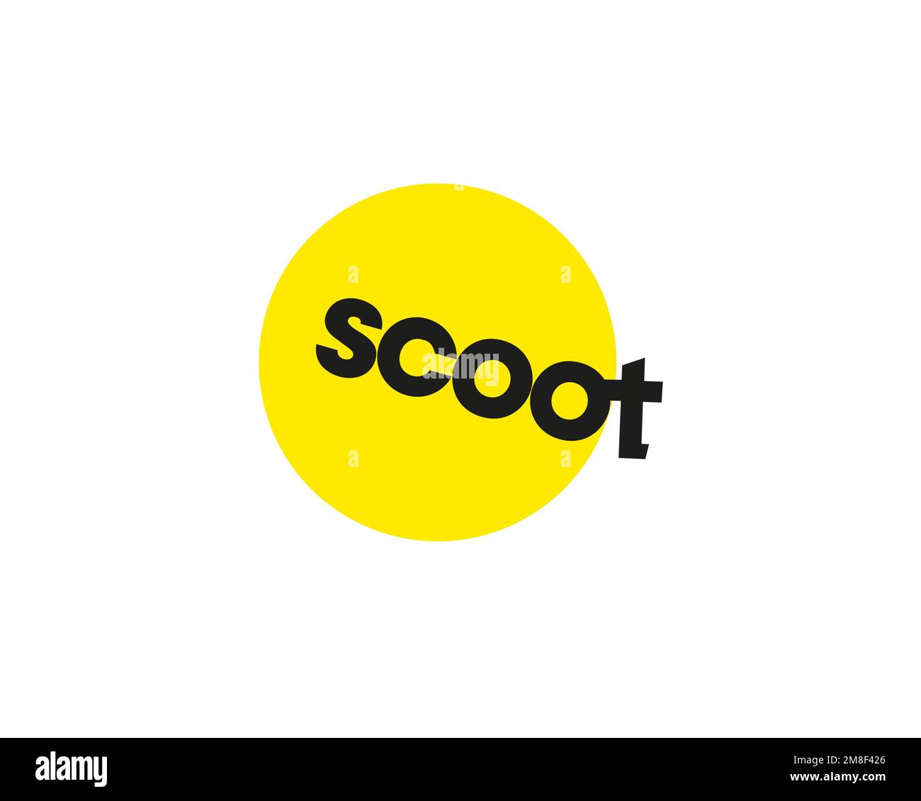 Scoot, rotated logo, white background B Stock Photo - Alamy