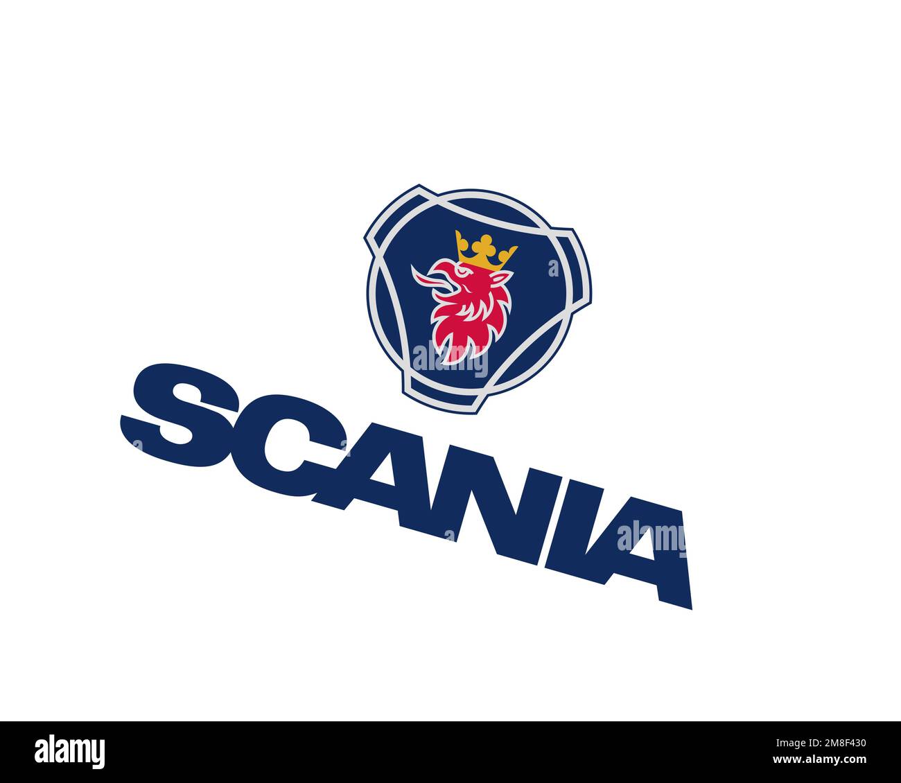 Scania AB, rotated logo, white background B Stock Photo - Alamy