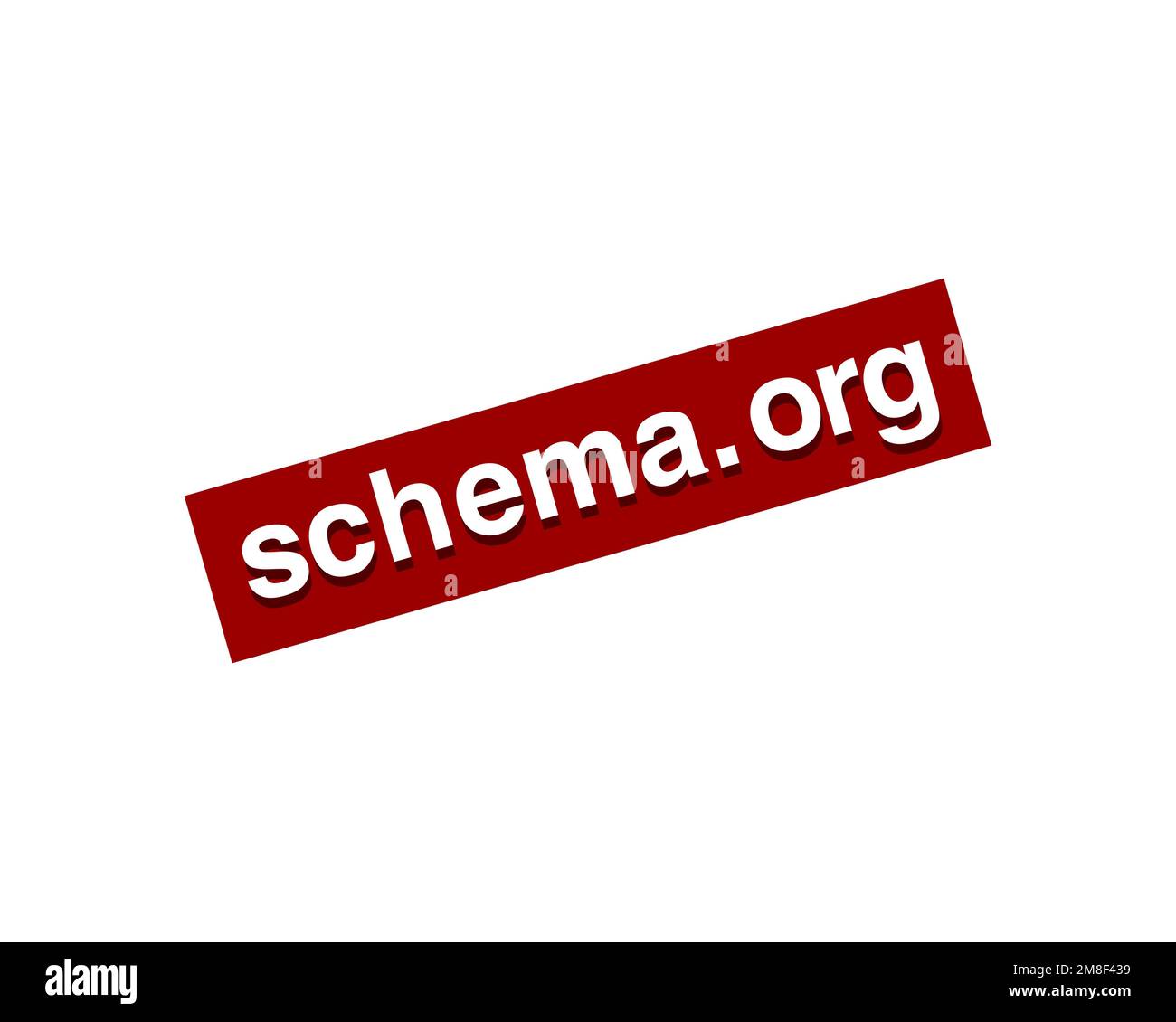 Schema. org, rotated logo, white background Stock Photo - Alamy