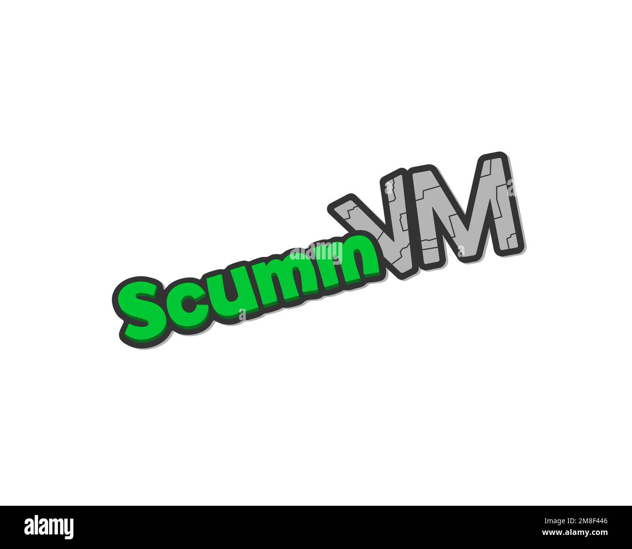 ScummVM, rotated logo, white background Stock Photo - Alamy