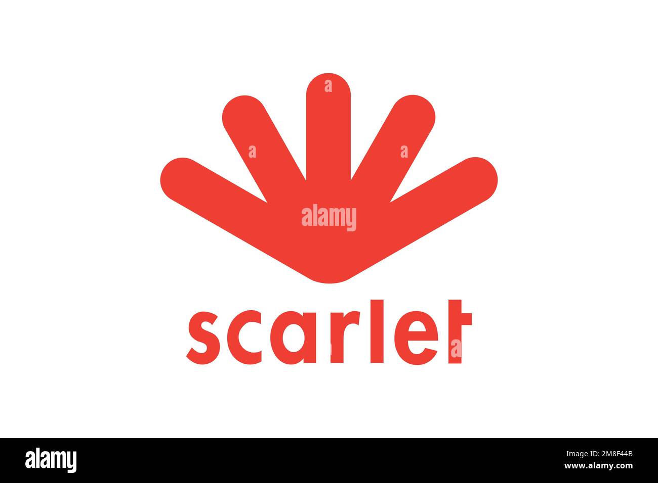 Scarlet company, Logo, White background Stock Photo - Alamy