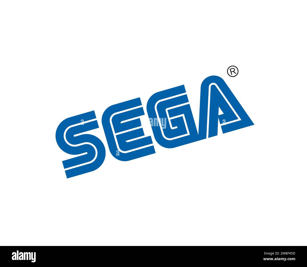 Sega, rotated logo, white background Stock Photo - Alamy
