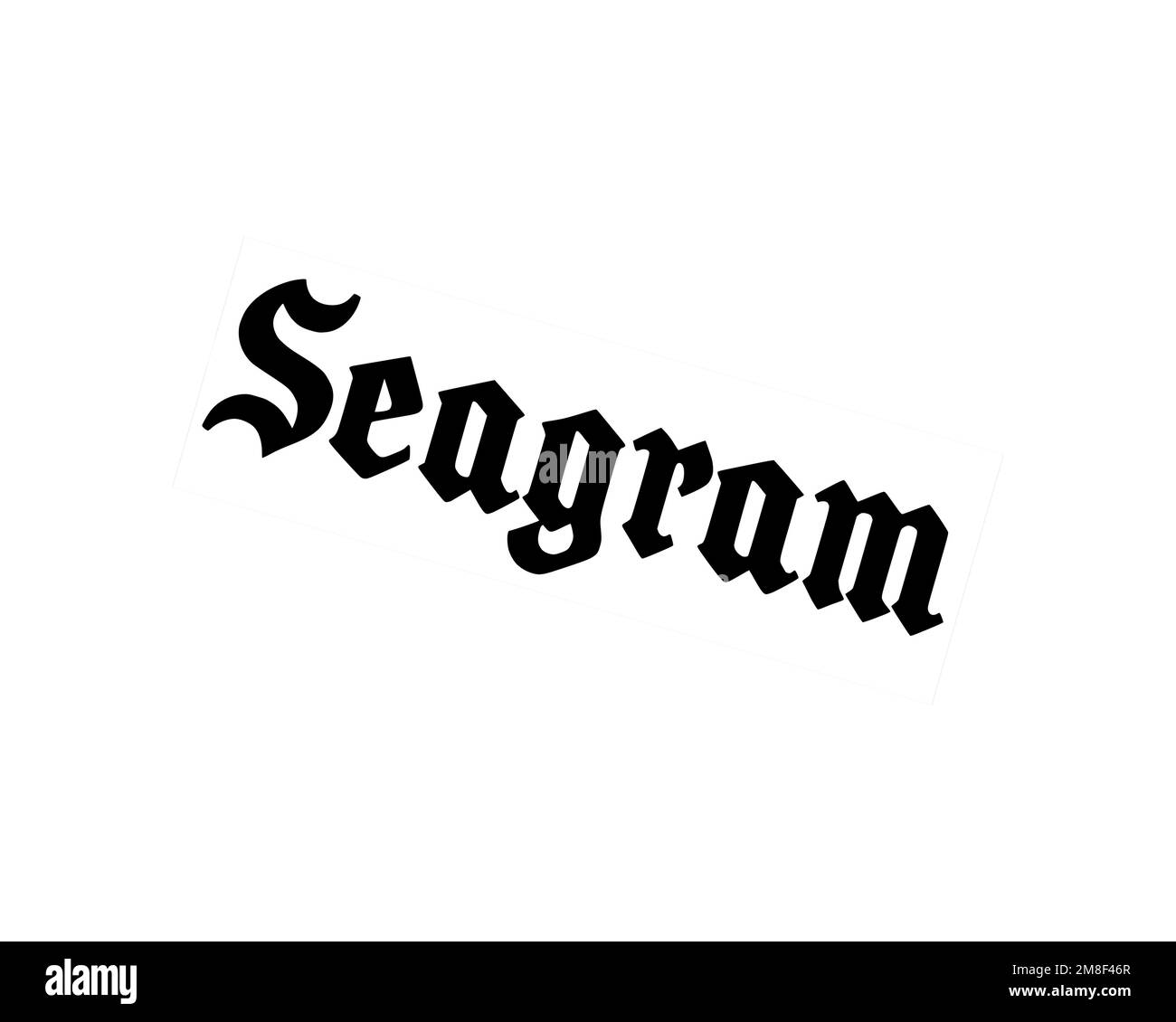 Seagram, rotated logo, white background B Stock Photo - Alamy