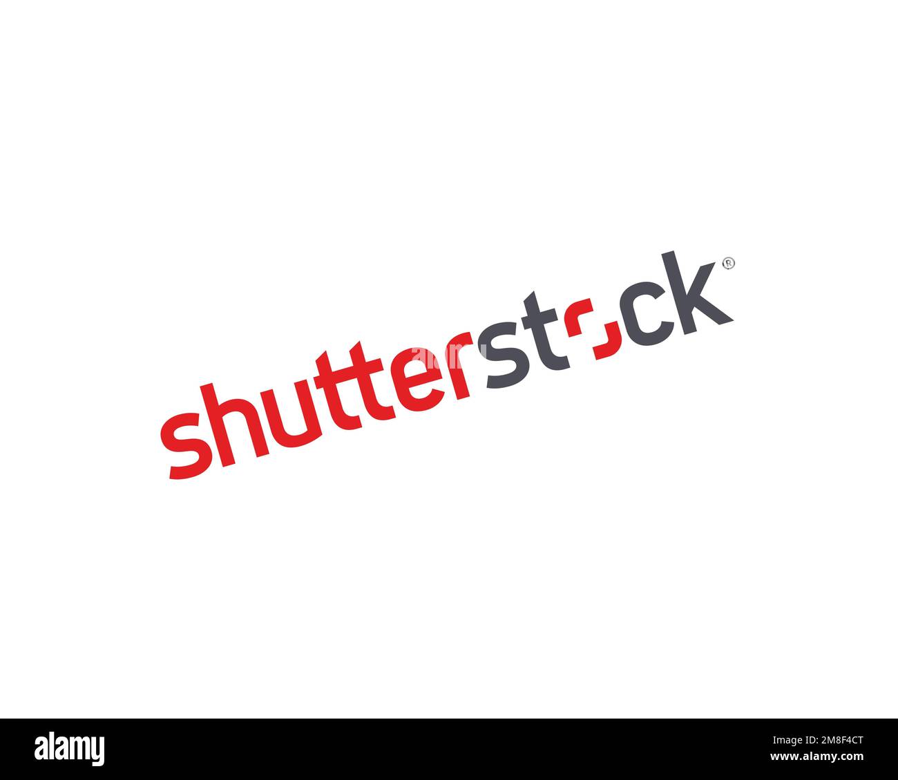 Shutterstock, rotated logo, white background Stock Photo - Alamy