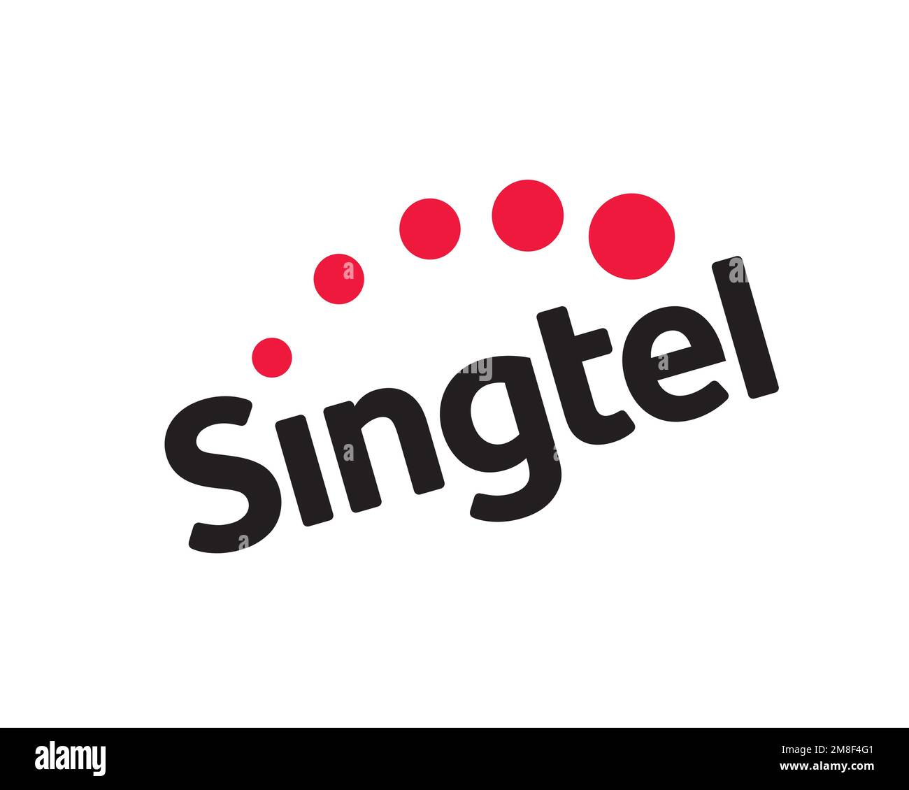 Singtel, rotated logo, white background Stock Photo - Alamy