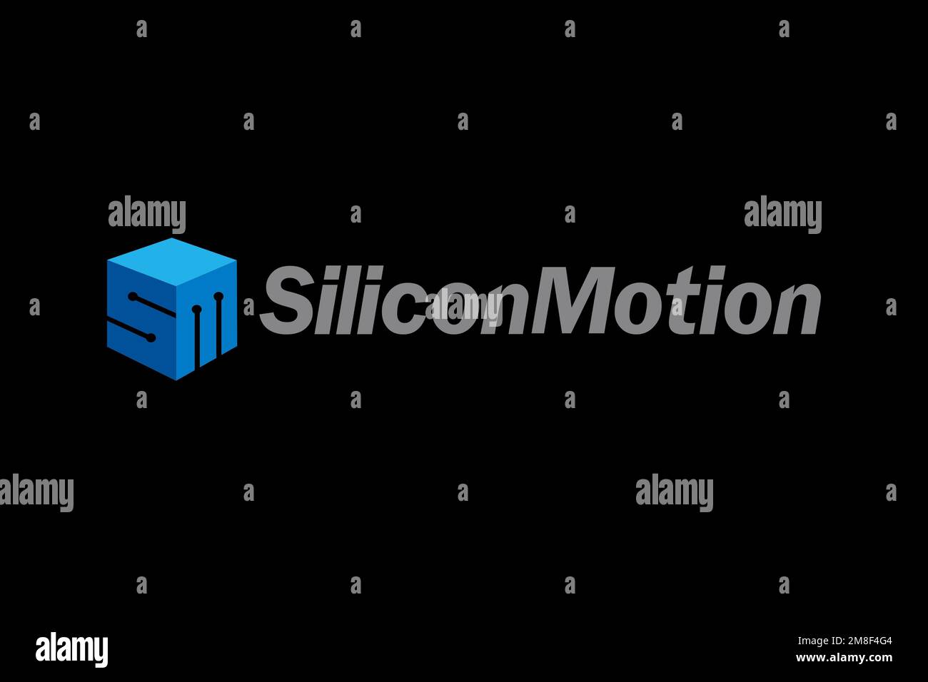 Silicon Motion, Logo, Black background Stock Photo - Alamy