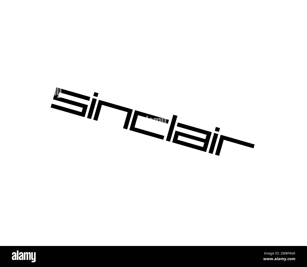 Sinclair Research, rotated logo, white background B Stock Photo - Alamy