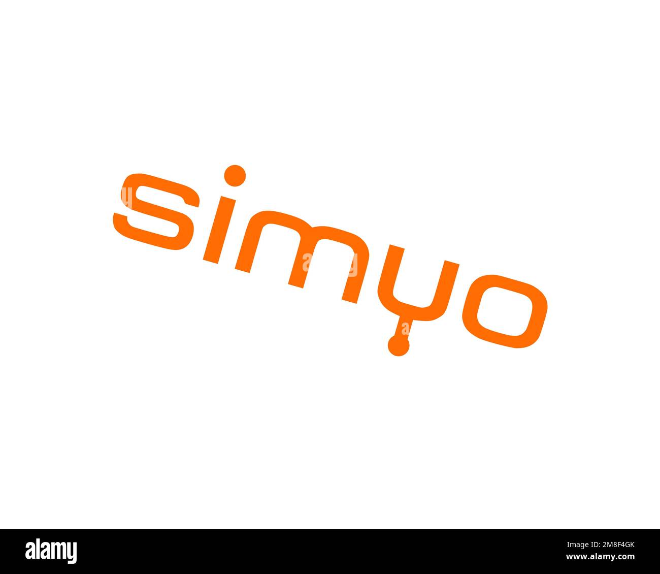 Simyo, rotated logo, white background B Stock Photo - Alamy