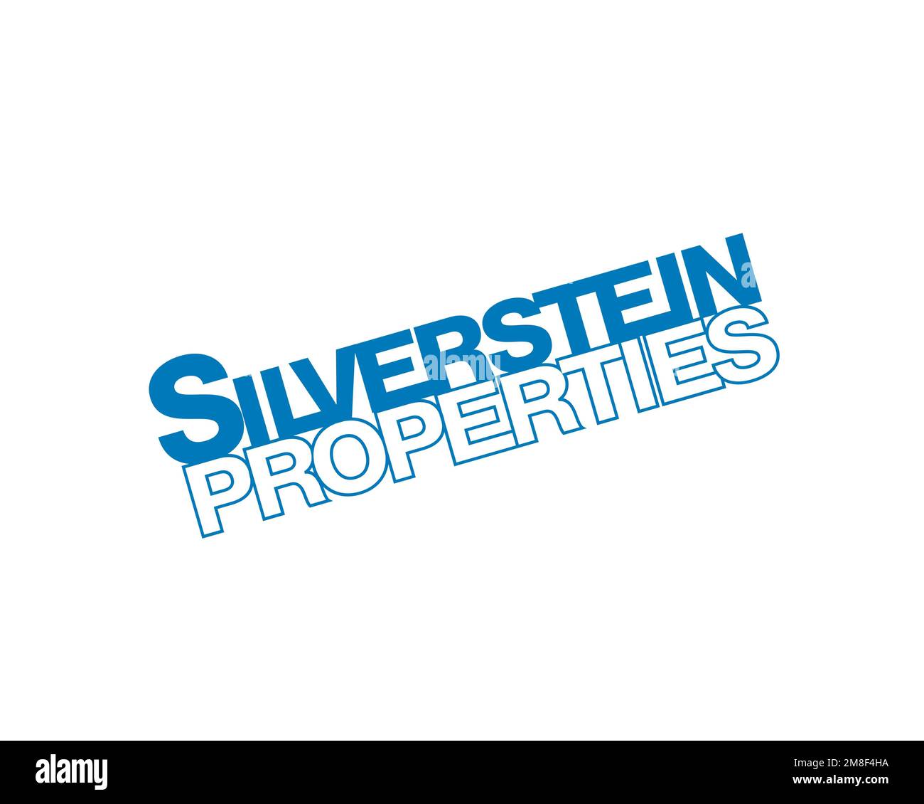 Silverstein Properties, Rotated Logo, White Background Stock Photo - Alamy
