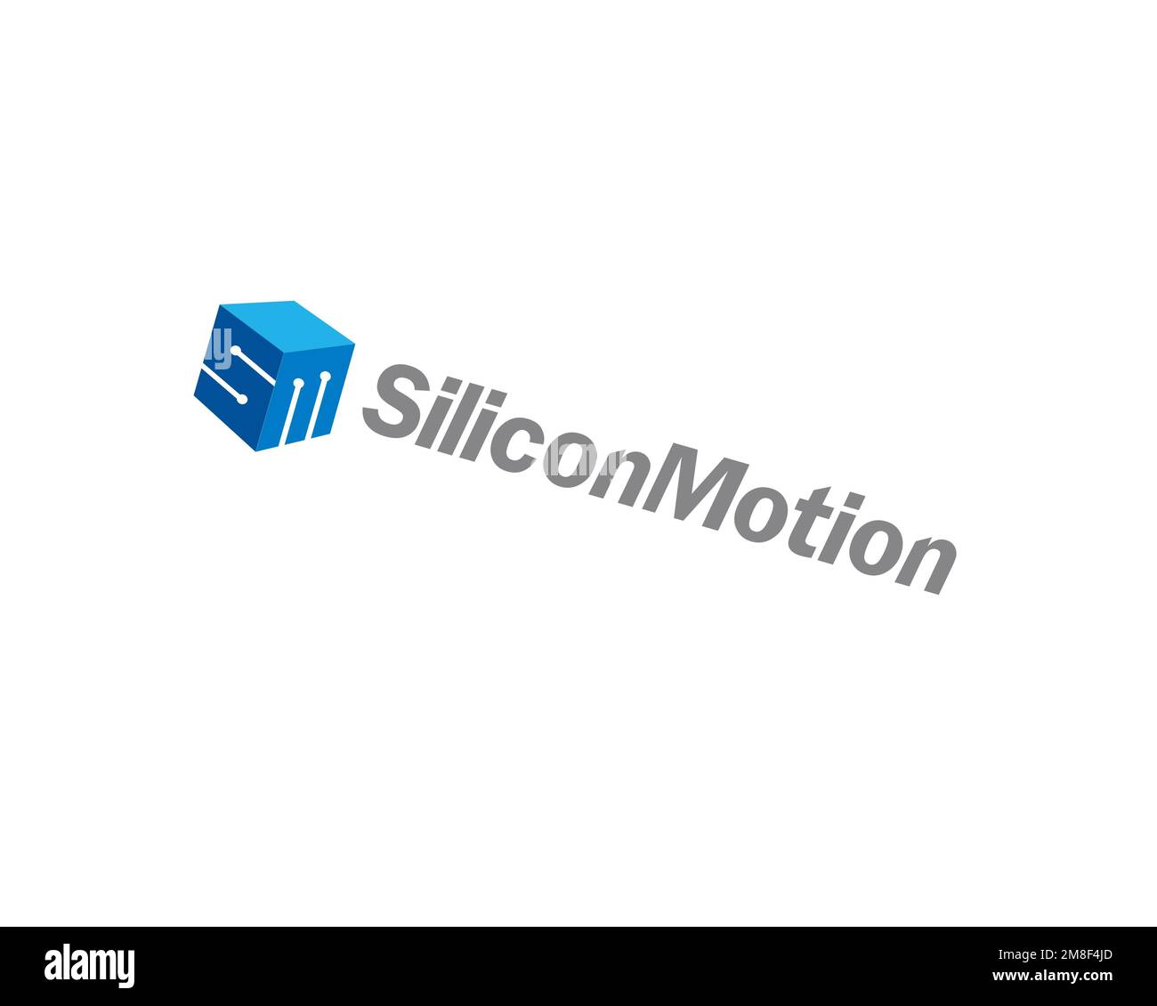 Silicon Motion, rotated logo, white background B Stock Photo - Alamy