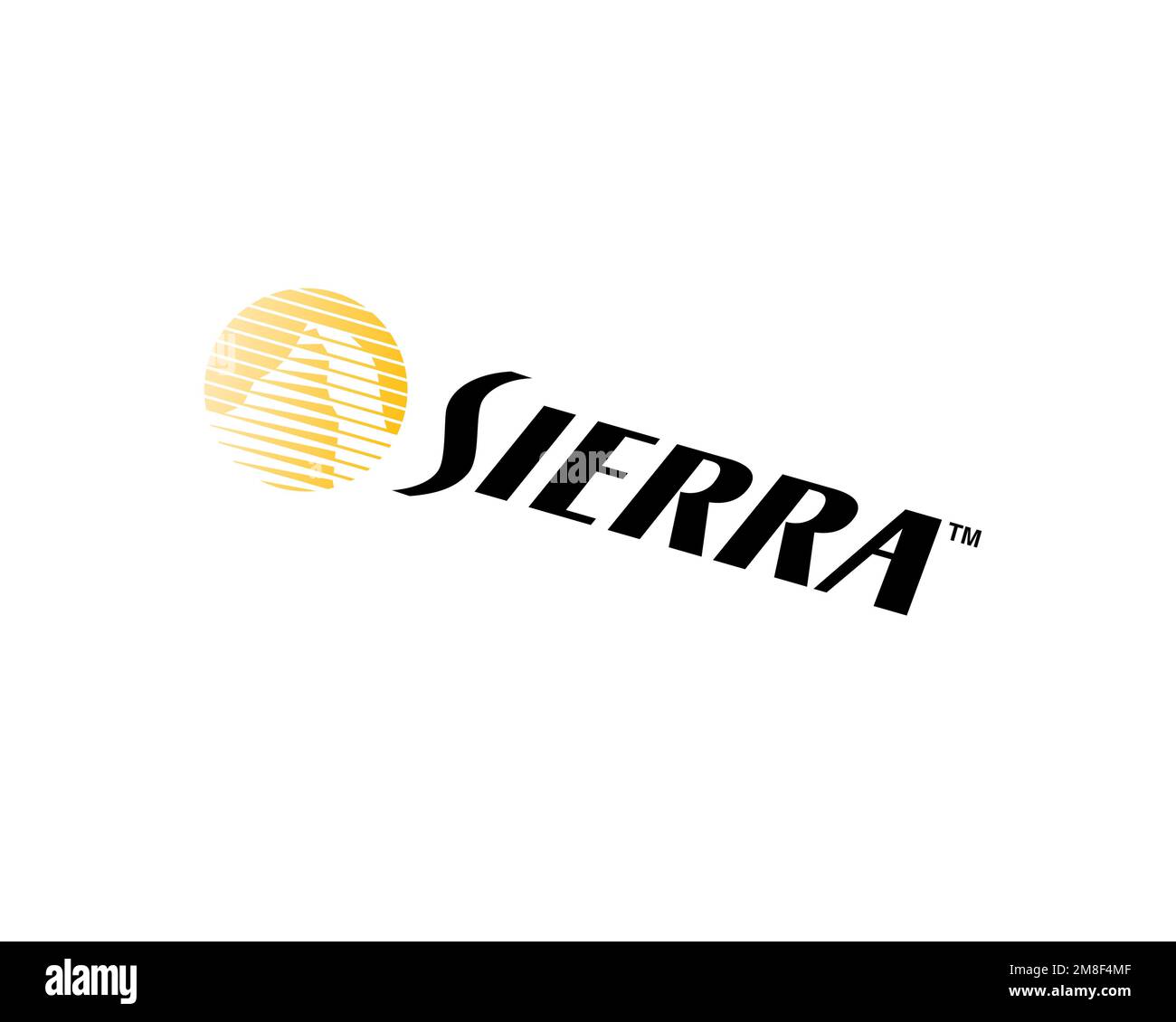 Sierra Entertainment, rotated logo, white background B Stock Photo - Alamy