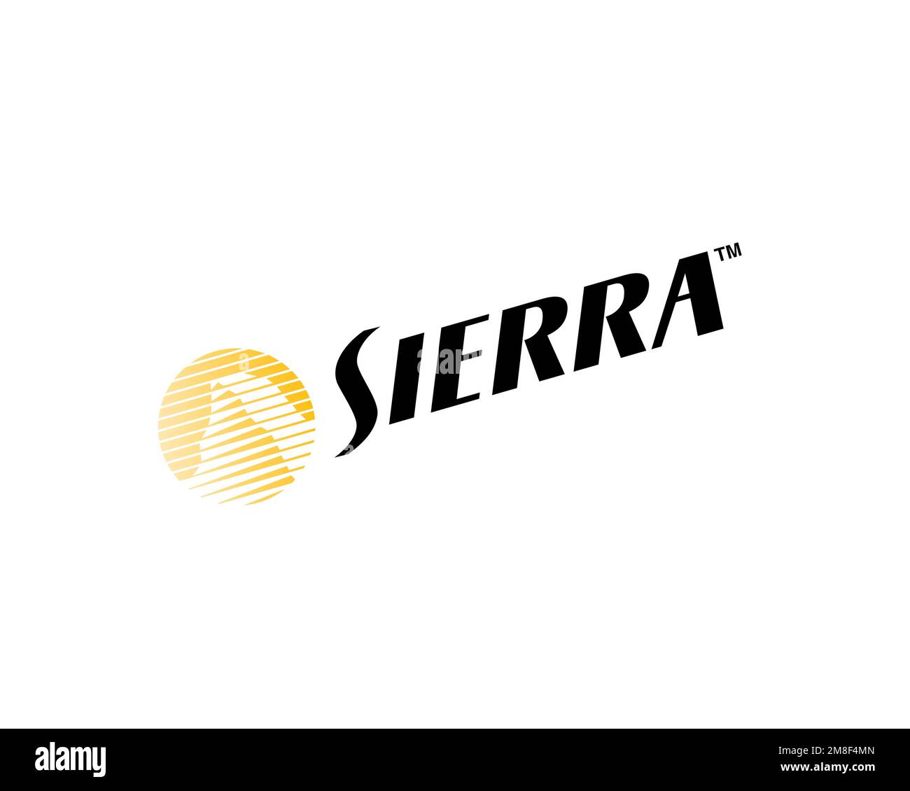 Sierra Entertainment, Rotated Logo, White Background Stock Photo - Alamy