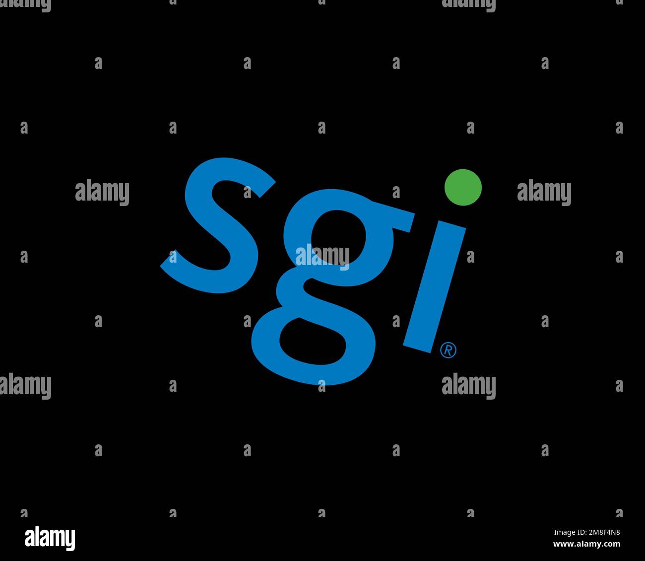 Silicon Graphics International, rotated logo, black background B Stock ...