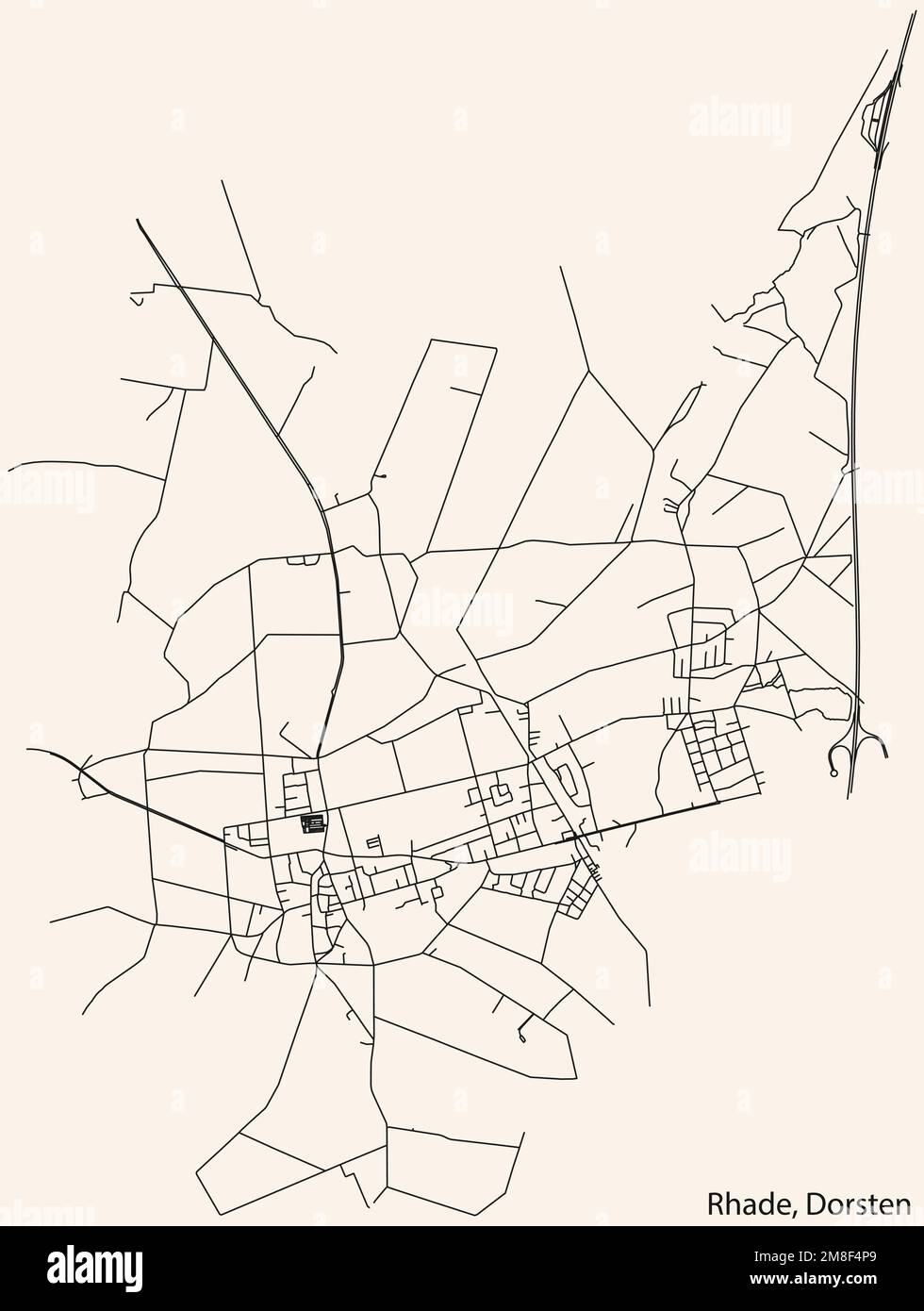 Street roads map of the RHADE DISTRICT, DORSTEN Stock Vector Image ...